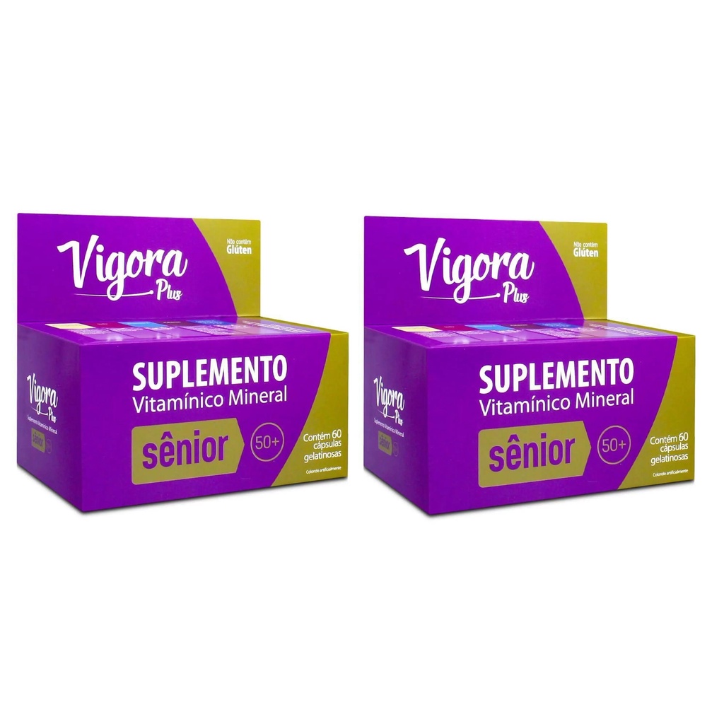 Kit 2 cxs Vigora Plus Sênior 50+ 60 Cápsulas PratiDonaduzzi | Shopee Brasil