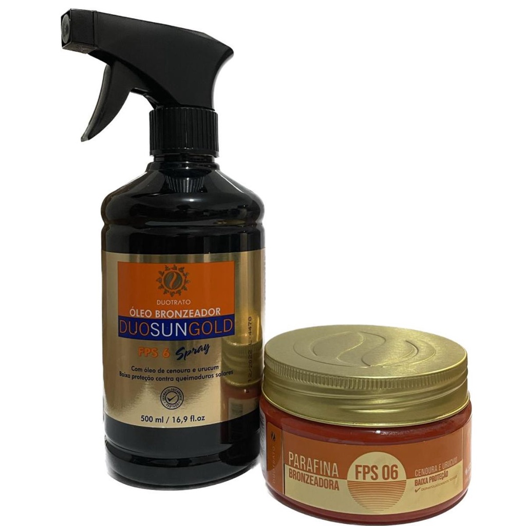 Bronzeamento Kit Óleo Bronzeador + Parafina Bronzeadora Cenoura e ...