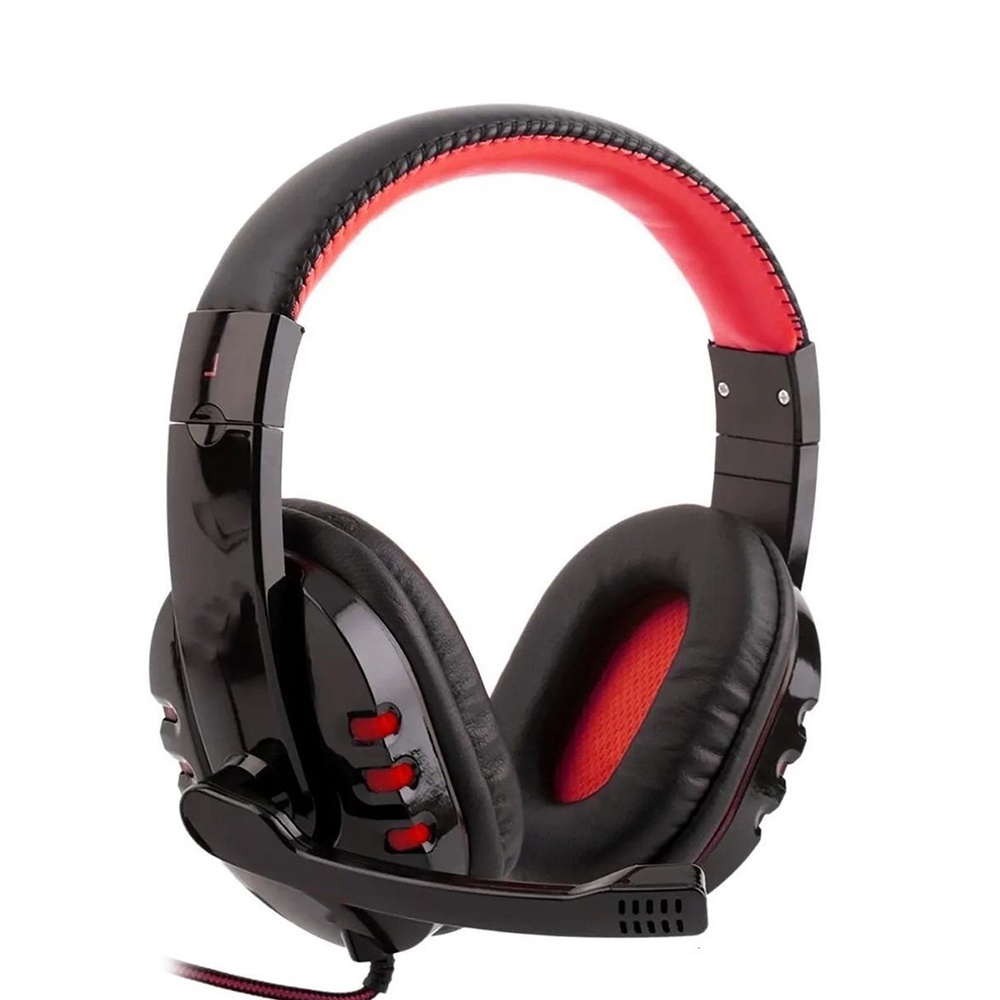 Headset Fone De Ouvido Gamer Vermelho ou Azul?com?Cabo | Shopee Brasil