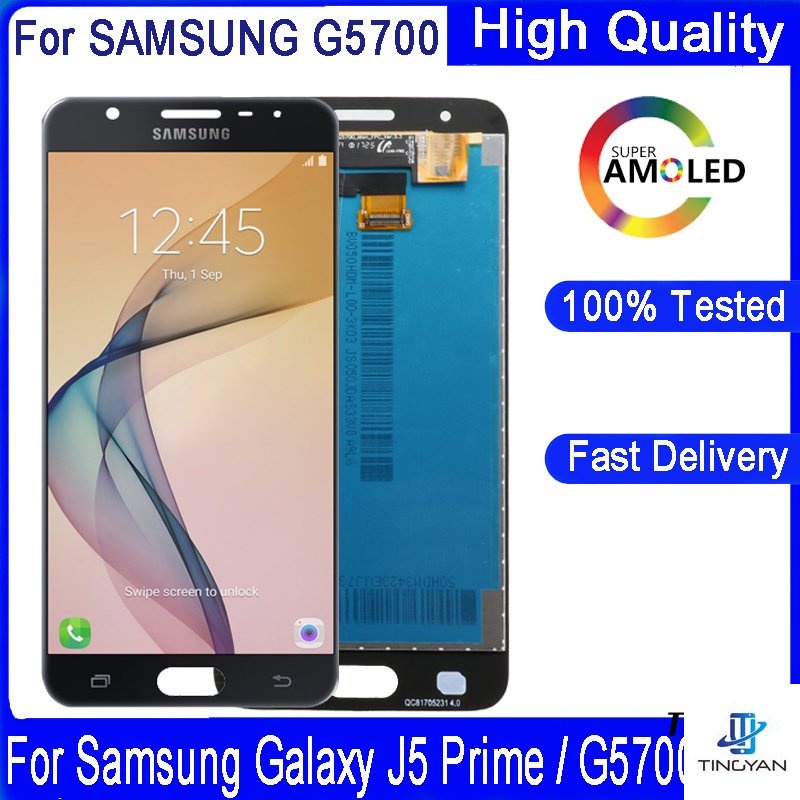 Para SAMSUNG Galaxy J5 Prime Display G5700 G570 ON5 2016 SM-G570F G570Y Montagem Do ...