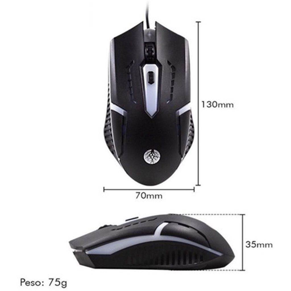Mouse Gamer C/fio Kapbom Led Rgb Ajustável Para Jogos Ka-609 | Shopee Brasil