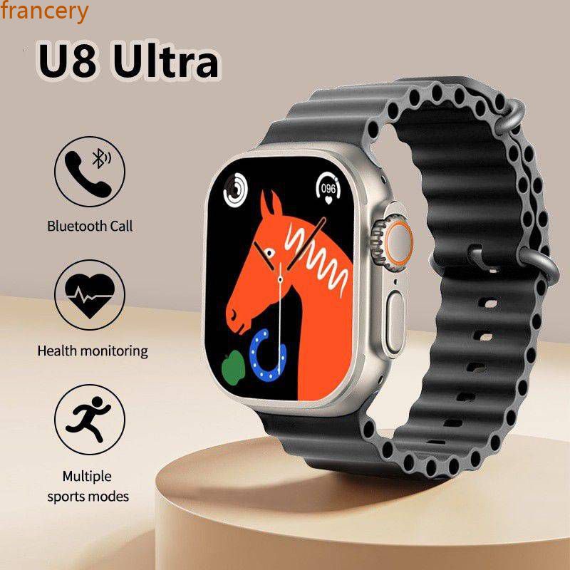 Nova U8 Ultra Série 8 Relógio Inteligente Homens Hd Scren Chamada Bluetooth Moda Iwo FRANCERY ...