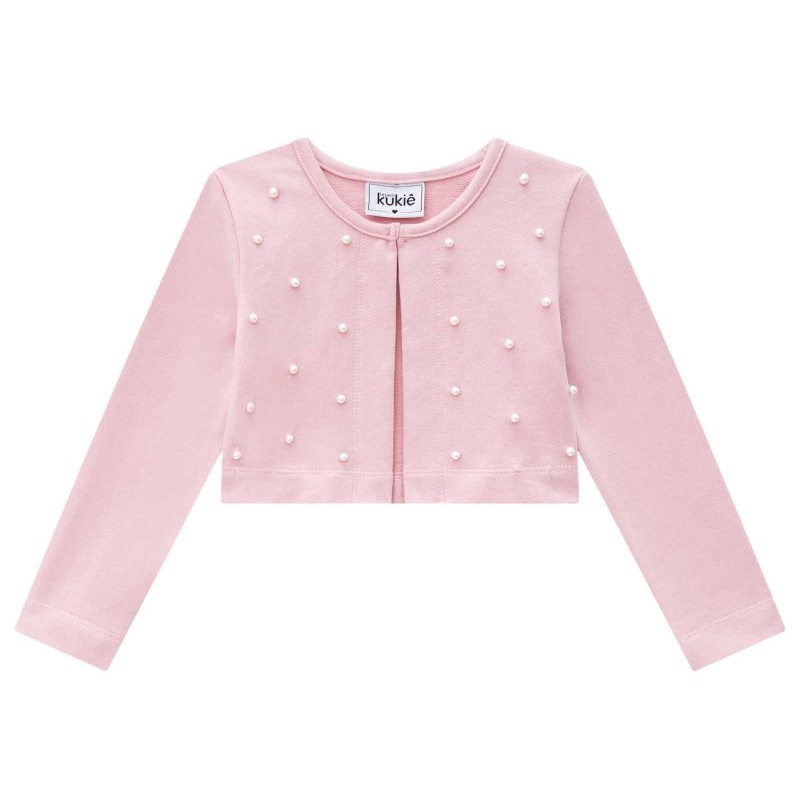 Bolero menina rosa e preto marca kukie | Shopee Brasil