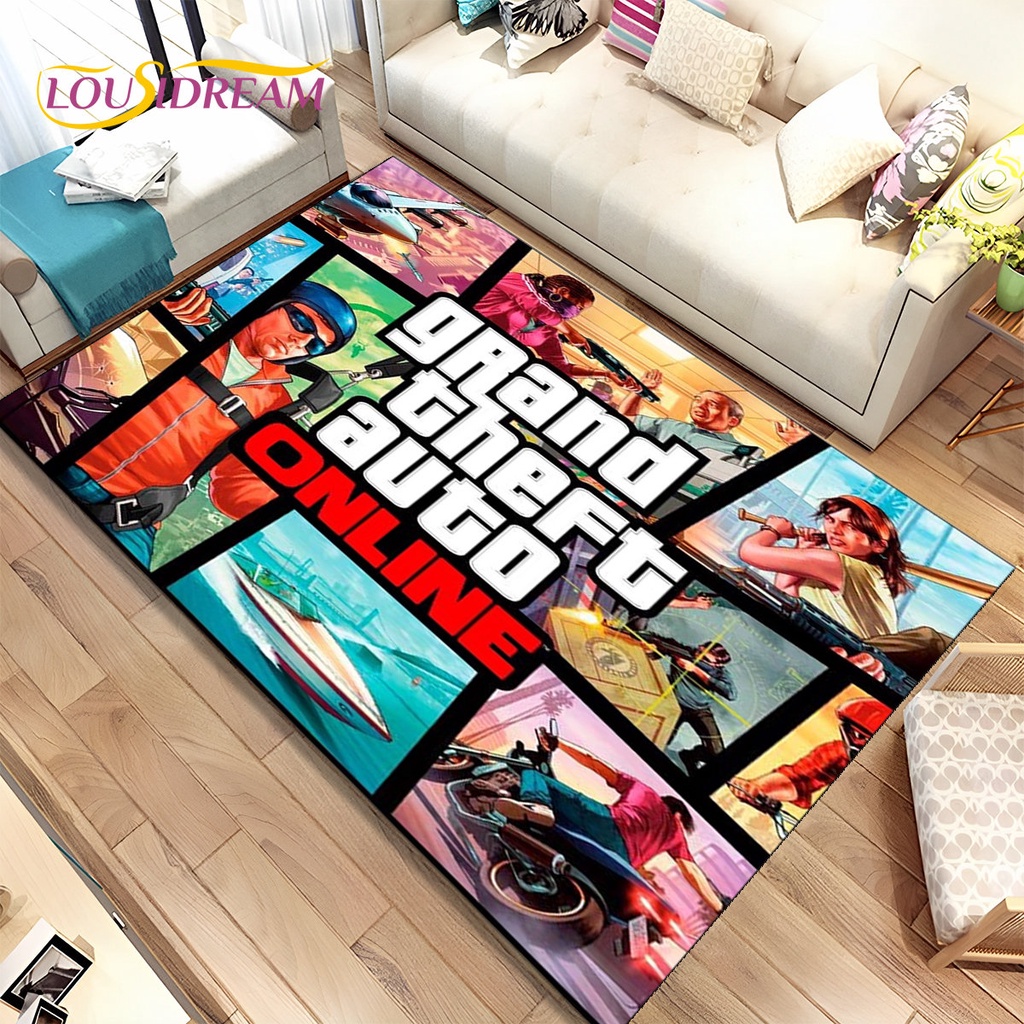GTA Game Gamer Area Rug , Tapete Para Sala De Estar Sofá Doormat Decor ...