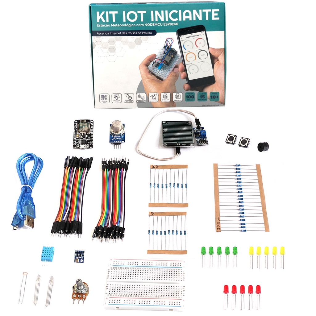 Kit Internet Das Coisas Construa Sua Estação Meteorológica Iot Usando A Placa Nodemcu Esp8266 