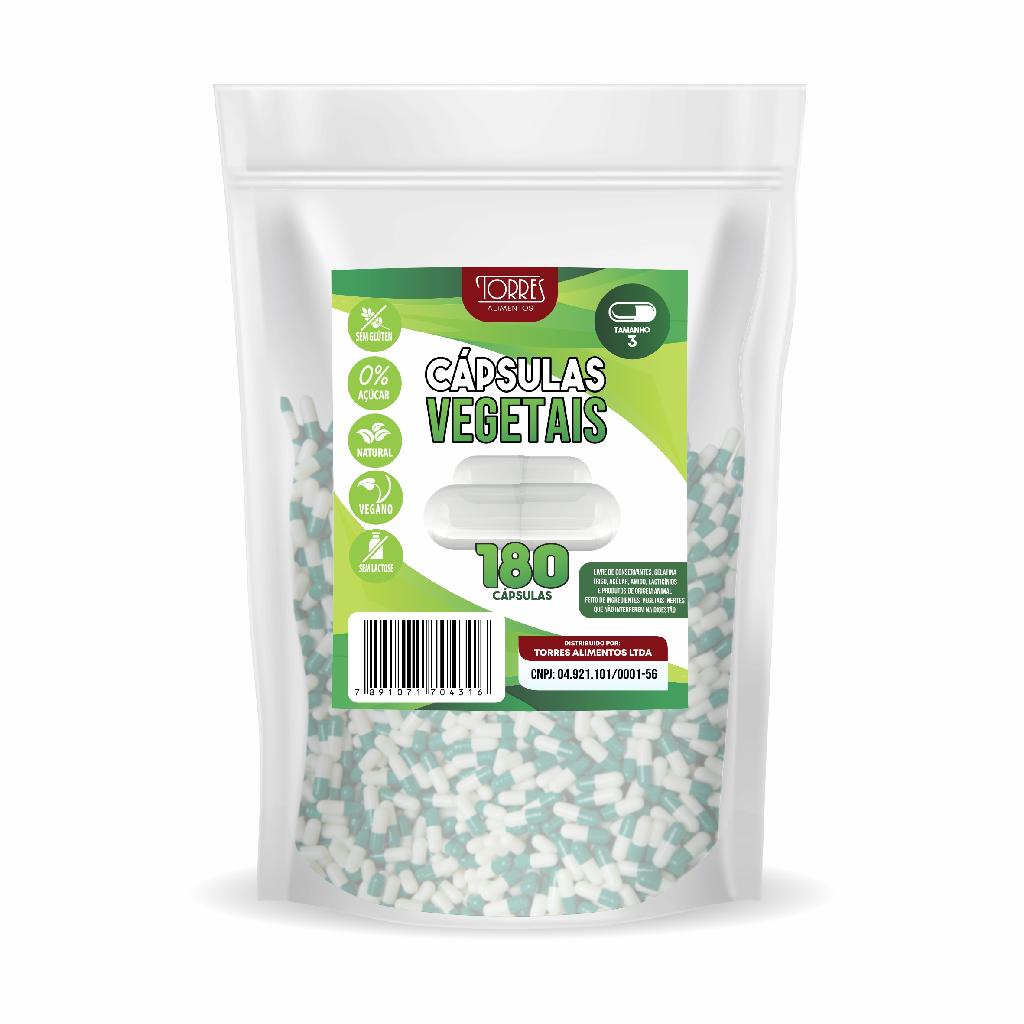 Capsula Vegetal Vazia Verde e Branca N° 3 180 Unidades | Shopee Brasil