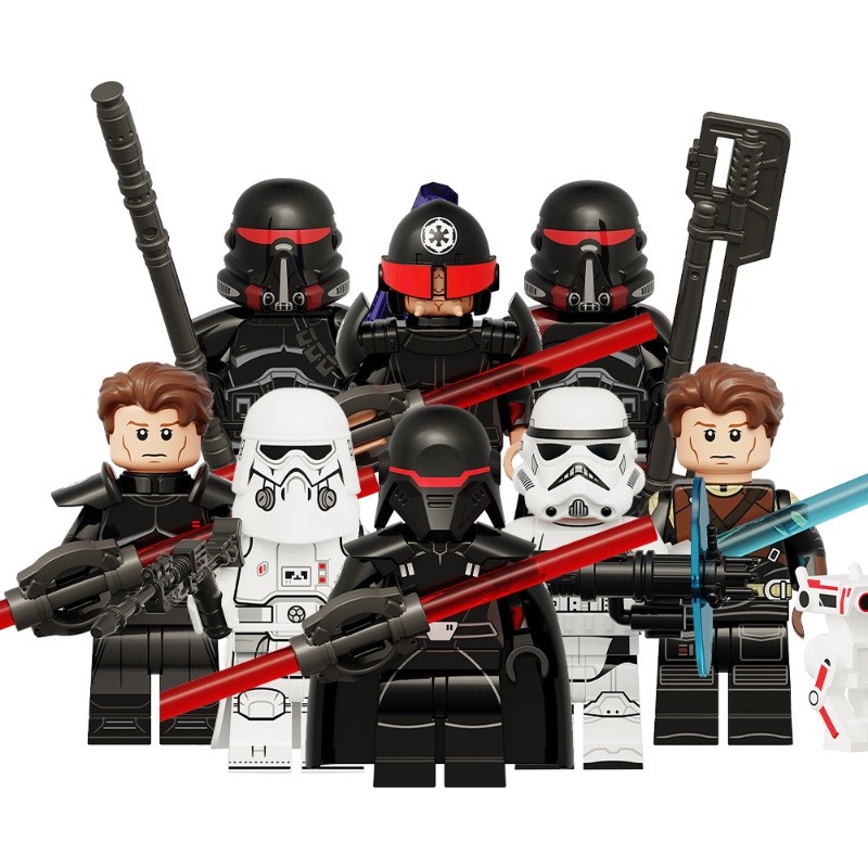 Lego WM Blocos Luke Mandalorian Obi-wan Anakin Star O Clone Trooper ...