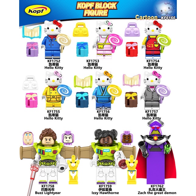 Hello Kitty Toy Story Minifigures Construindo Blocos De Brinquedos Buzz ...