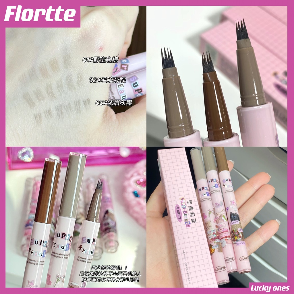 Lápis para Sobrancelhas Selvagens FLORTTE Flor Lolia Lápis para Sobrancelhas Selvagens Lápis ...