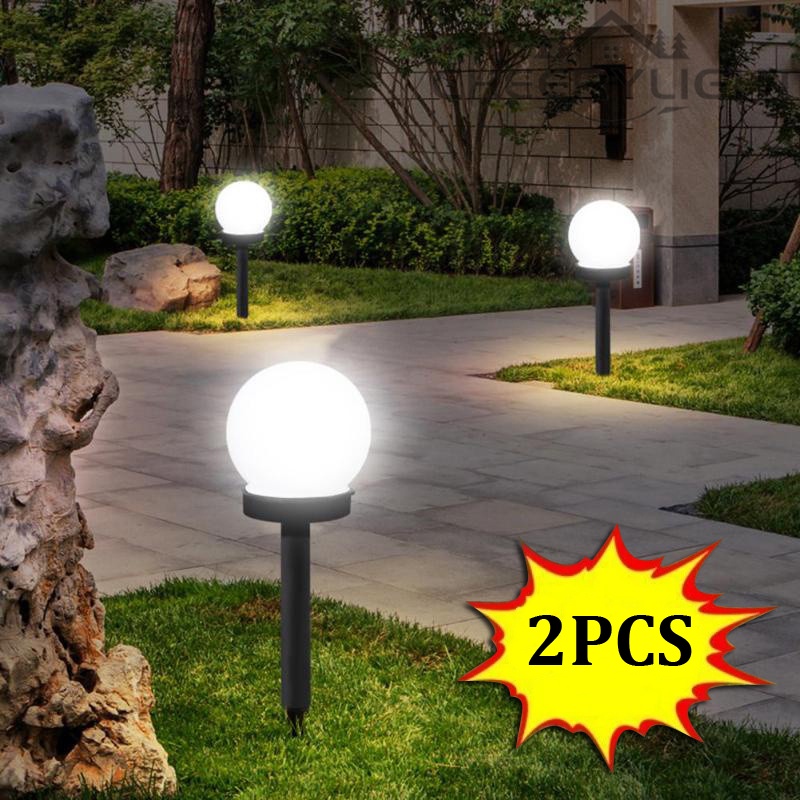 Cheerylight Kit 2Lâmpada Solar Led Bolas De Chão Com Luzes Solares Led ...