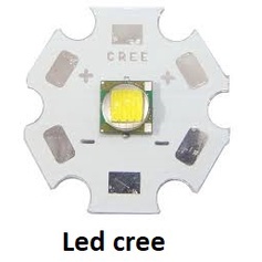 Led cree 3w BRANCO FRIO 10000k a 12000k com dissipador estrela CREE ...