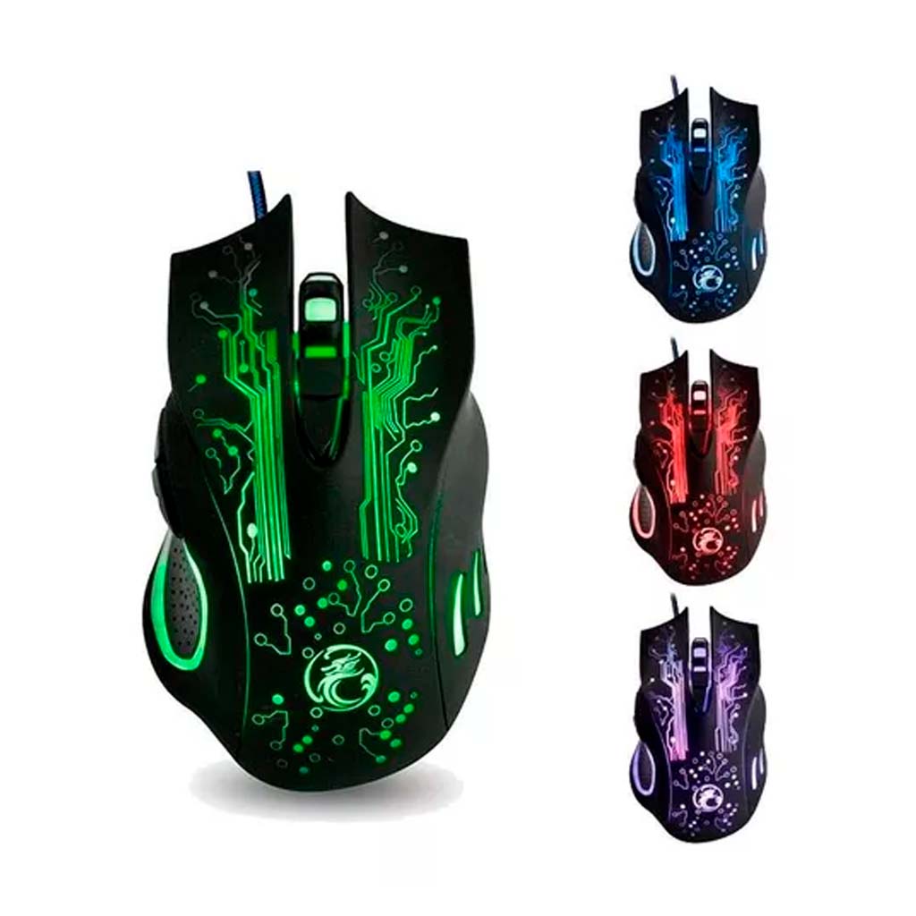 Mouse Gamer RGB Usb 2400 Dpi Óptico Alta Precisão 6 Botões para jogos brilho em diversas cores ...