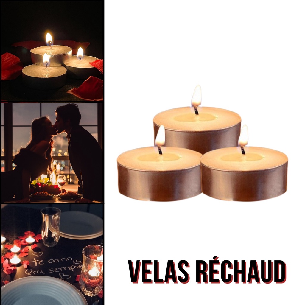 Kit 50 Velas Rechaud Com Suporte Alumínio Decoração Casamento Festa ...