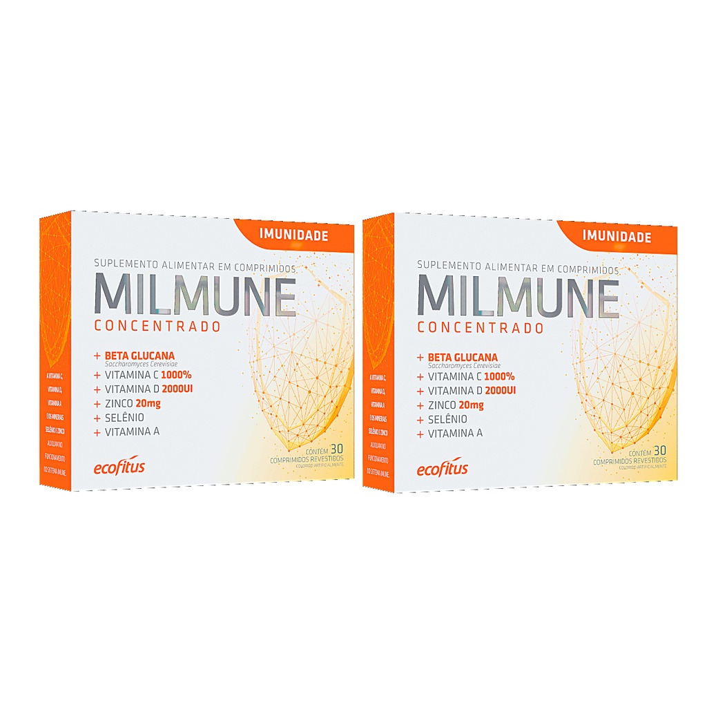 Milmune Concentrado - Imunidade - Com 60 Comprimidos ( 2cx) | Shopee Brasil