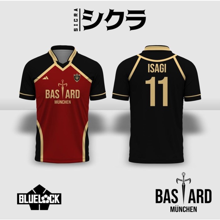 Camisa De Futebol Masculina Mais Recente Blue Lock Bastard Munchen ...