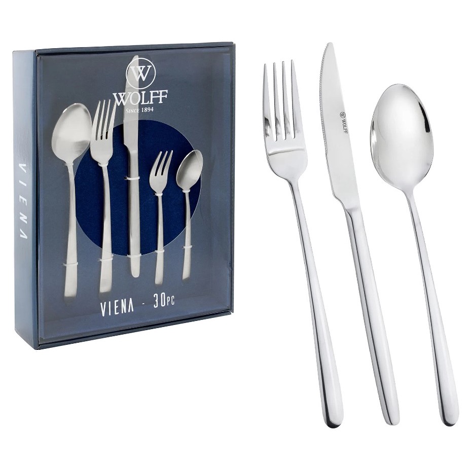 FAQUEIRO VIENA 30 PEÇAS DE AÇO INOX - WOLFF | Shopee Brasil