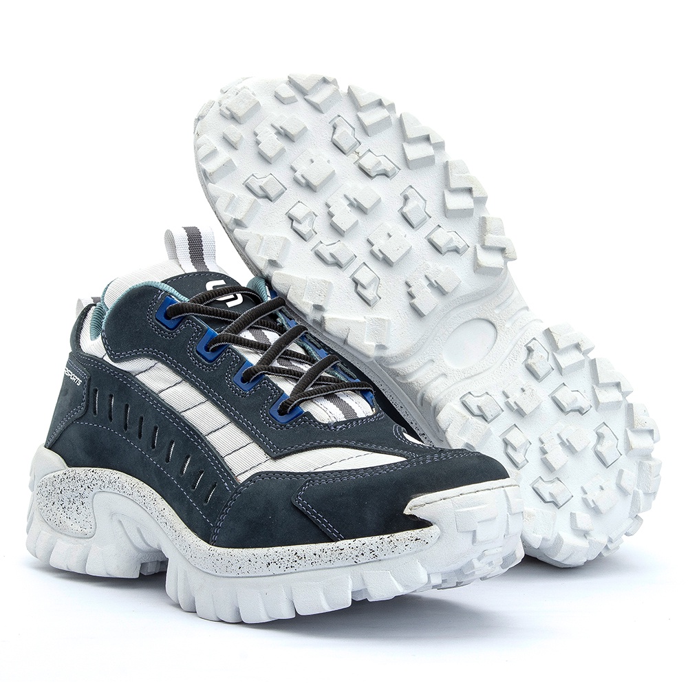 Bota Masculina US Coturno de Couro Intruder Cor Navy White | Shopee Brasil