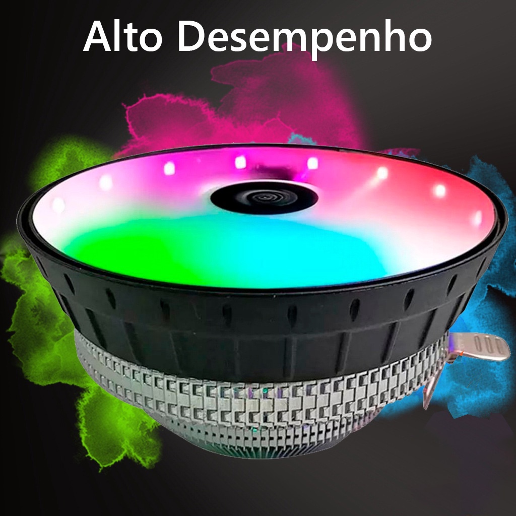 Cooler Processador Rgb Universal Led Pc Cpu Ryzen Intel Amd 115x 1200 ...