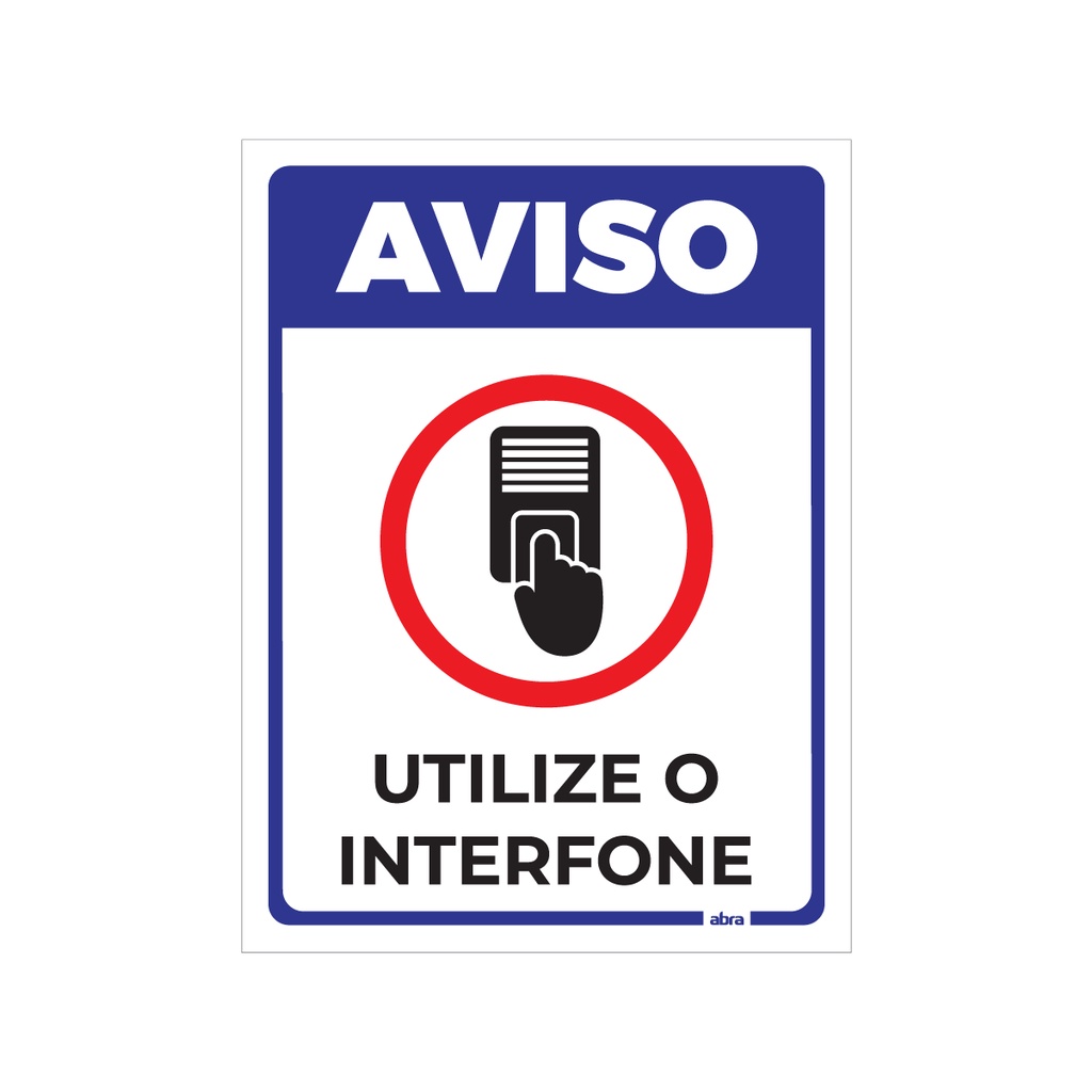 Placa De Sinalização Aviso Utilize o Interfone Pvc 15x20 Cm | Shopee Brasil