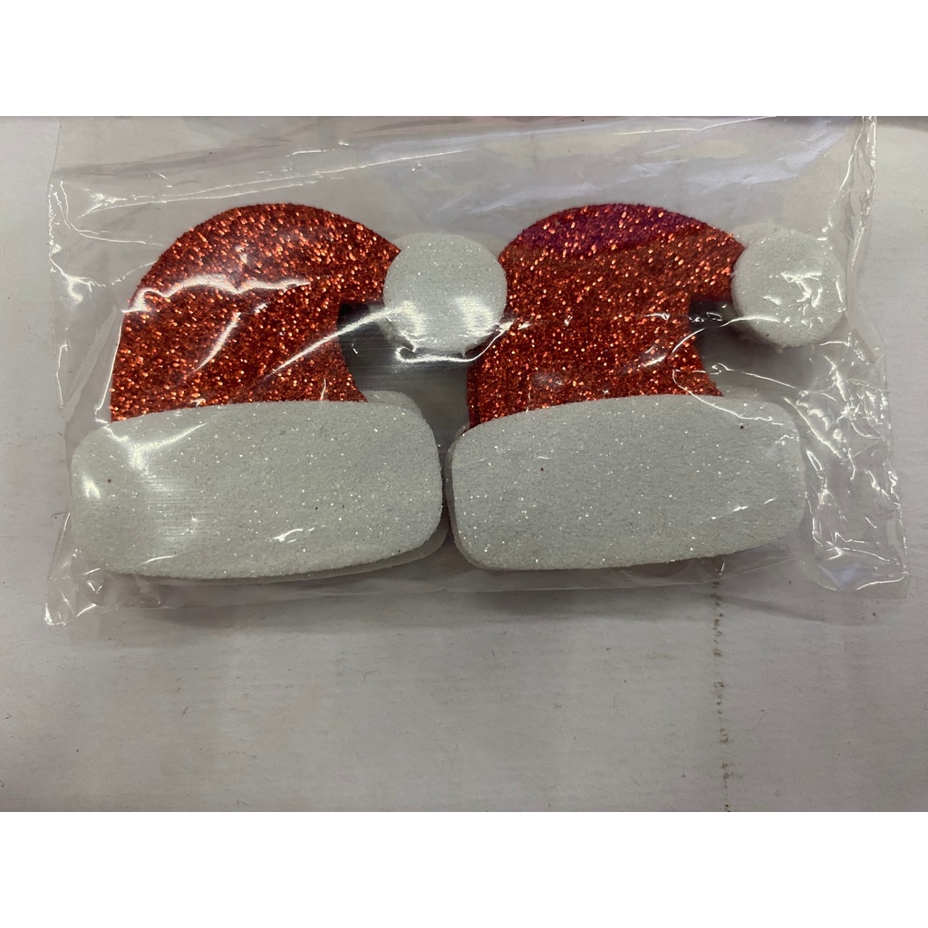 EVA GORRO PAPAI NOEL GLITTER - 6 UNIDADES | Shopee Brasil