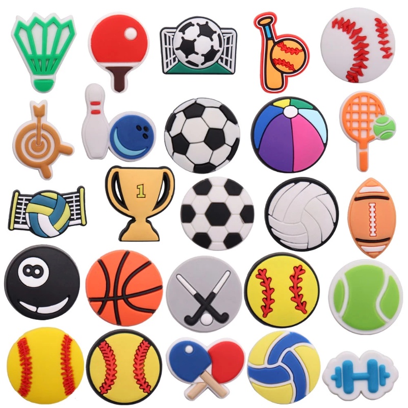 Desenho Animado Badminton Croc Jibbits Sapato De Voleibol Charmes Pin ...