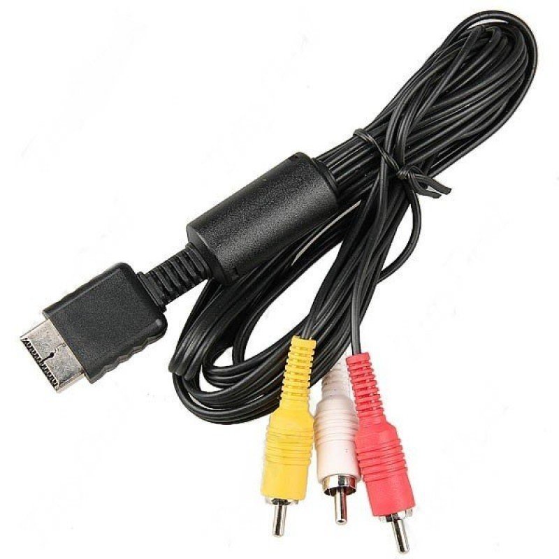 Cabo Áudio e Vídeo Av Rca Ps1 Ps2 Ps3 Componente Playstation 2m ...