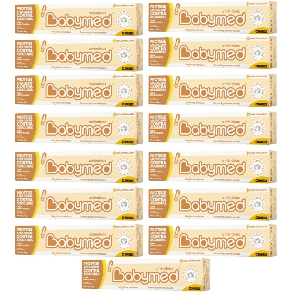 Pomada Babymed com Óleo de Amêndoas Cimed 40g- Kit com 15 Unidades ...