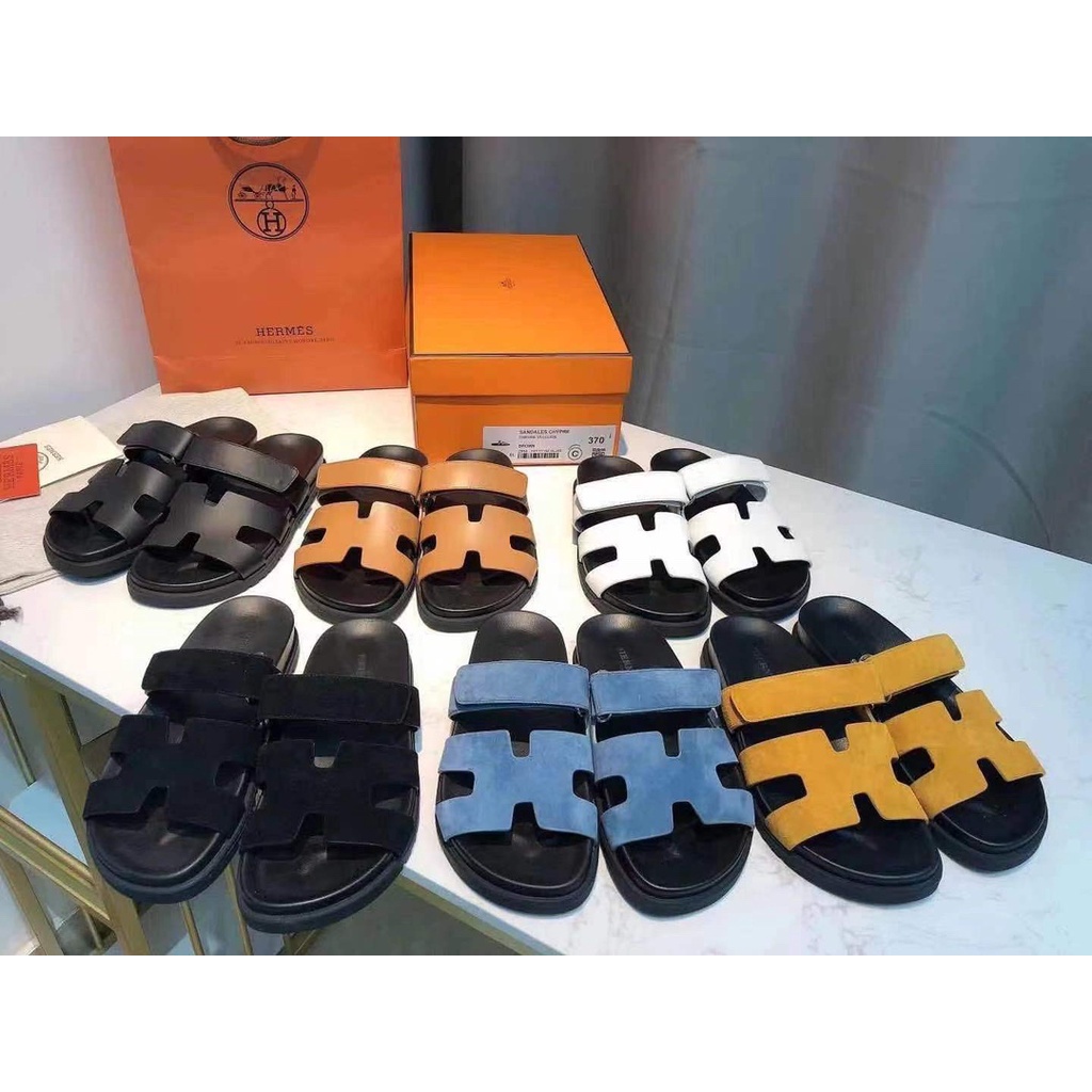Full Pack 】 Hermes package Chinelos Sapatos Masculinos Novos Casuais ...
