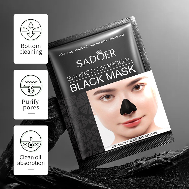 Full English Nose Patch Pack Sadoer Bamboo Charcoal Blackhead Sucking