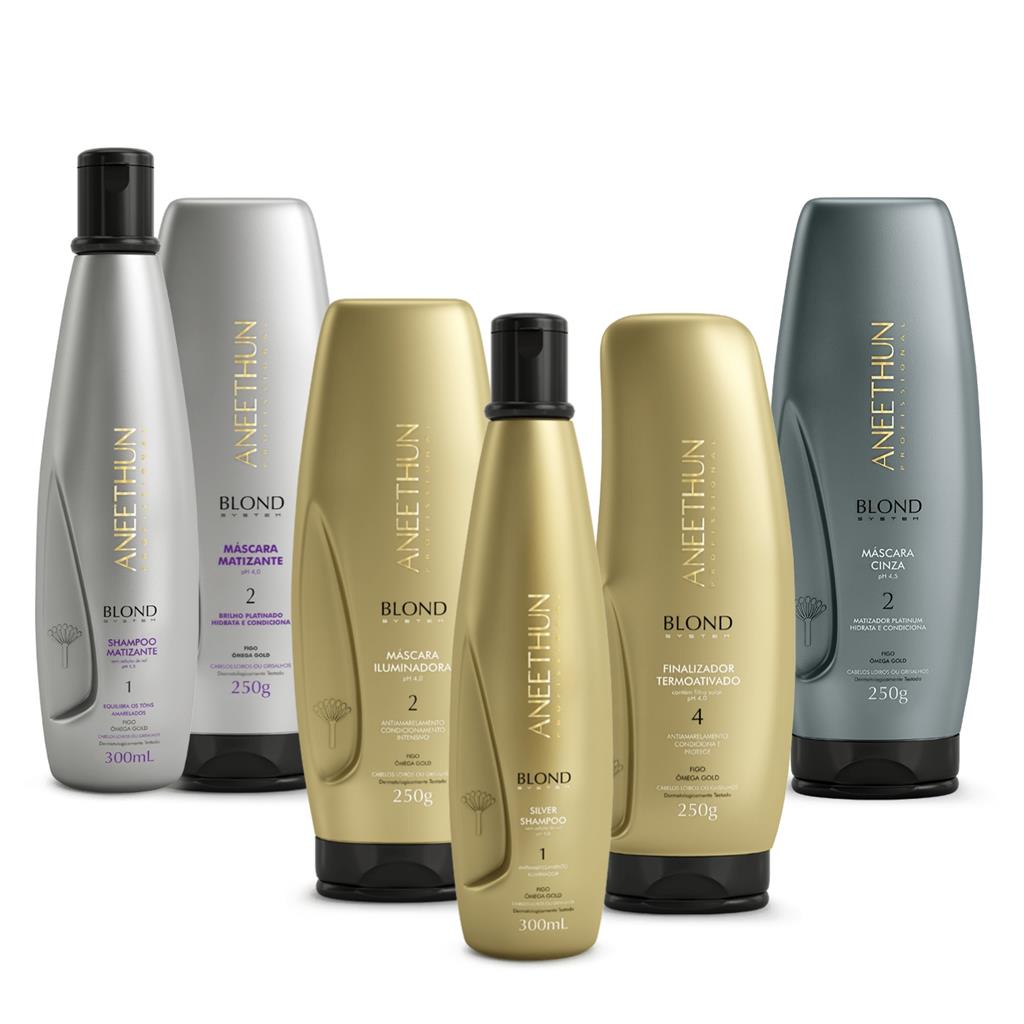 KIT Linha Completa Blond System Aneethun Profissional | Shopee Brasil