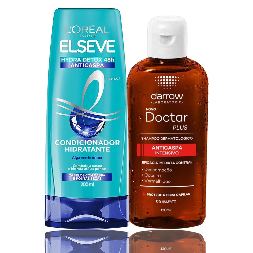 Kit Tratamento AntiCaspa Intensivo Shampoo Doctar Plus 120ml Darrow e ...