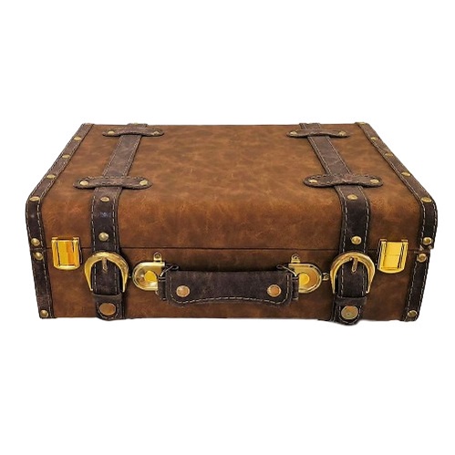 Mala Decorativa Vintage Retrô Organizadora Marrom 35x25cm | Shopee Brasil
