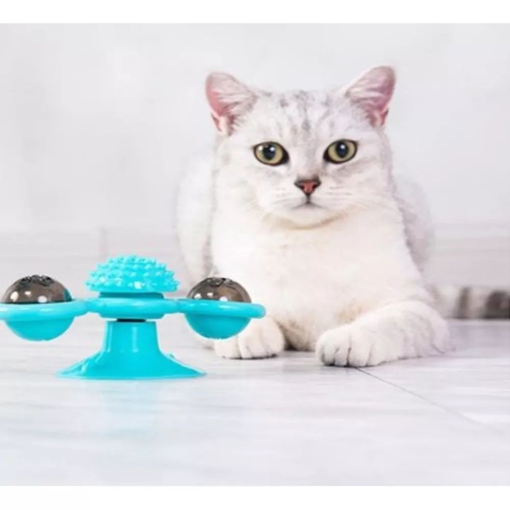 Brinquedo Giratório Interativo P/ Gato Bolinha Pisca Catnip | Shopee Brasil