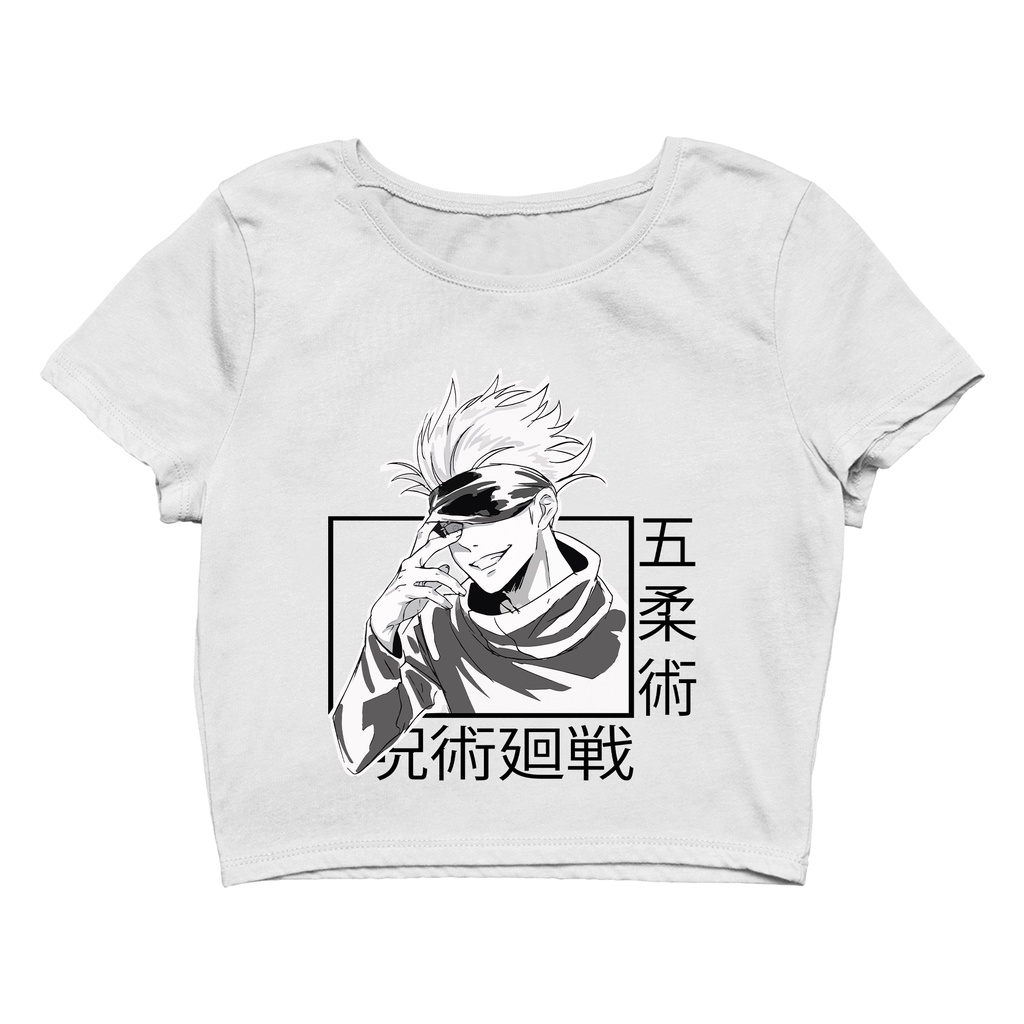 Camiseta Cropped Satoru Gojo Jujutsu Kaisen | Shopee Brasil