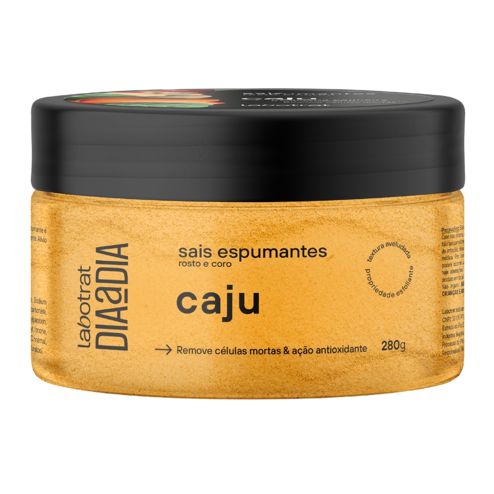 Sais Banho Espumante Rosto Corpo Esfolia Caju Labotrat 280g | Shopee Brasil