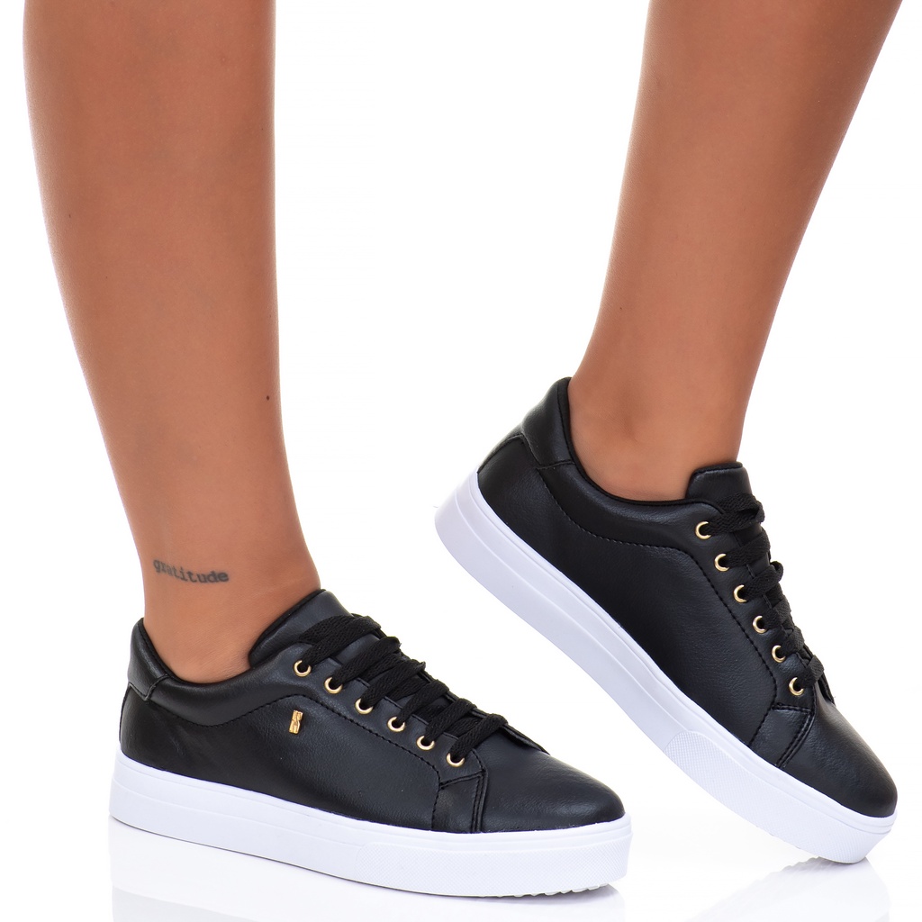 Tenis Feminino Casual Original Preto Estilo Shoes | Shopee Brasil