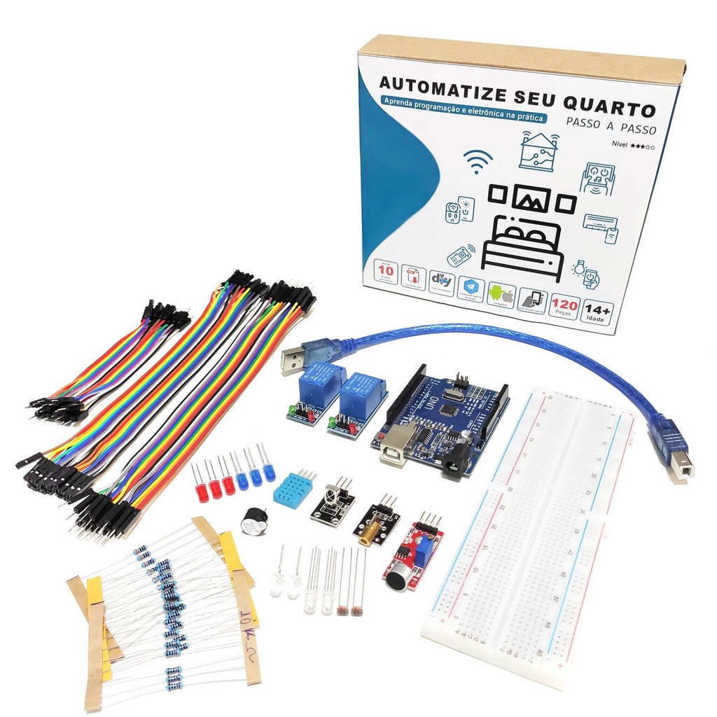 Kit de Automação Residencial Para Arduino Automatize seu Quarto e ...