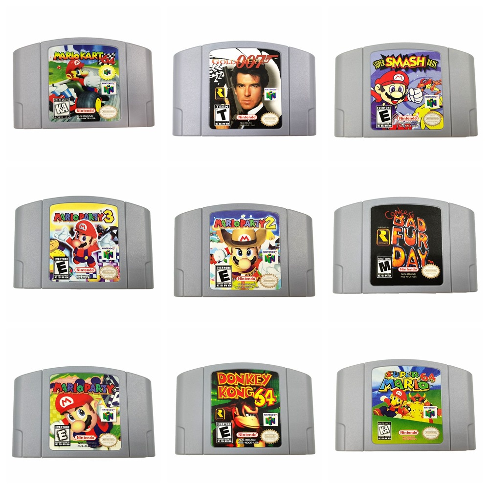 2022 Cartas De Jogo Mario Kart , Super Esmash Bros , Festa Usar Versão Ntsc Para N64 Marioed ...