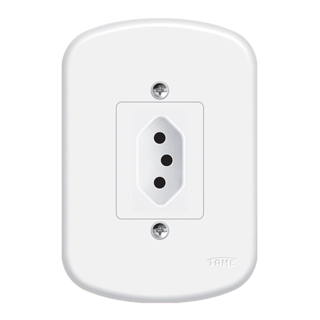 Conjunto 4x2 1 Tomada Simples 2P+T 20A 250V Blanc - FAME | Shopee Brasil