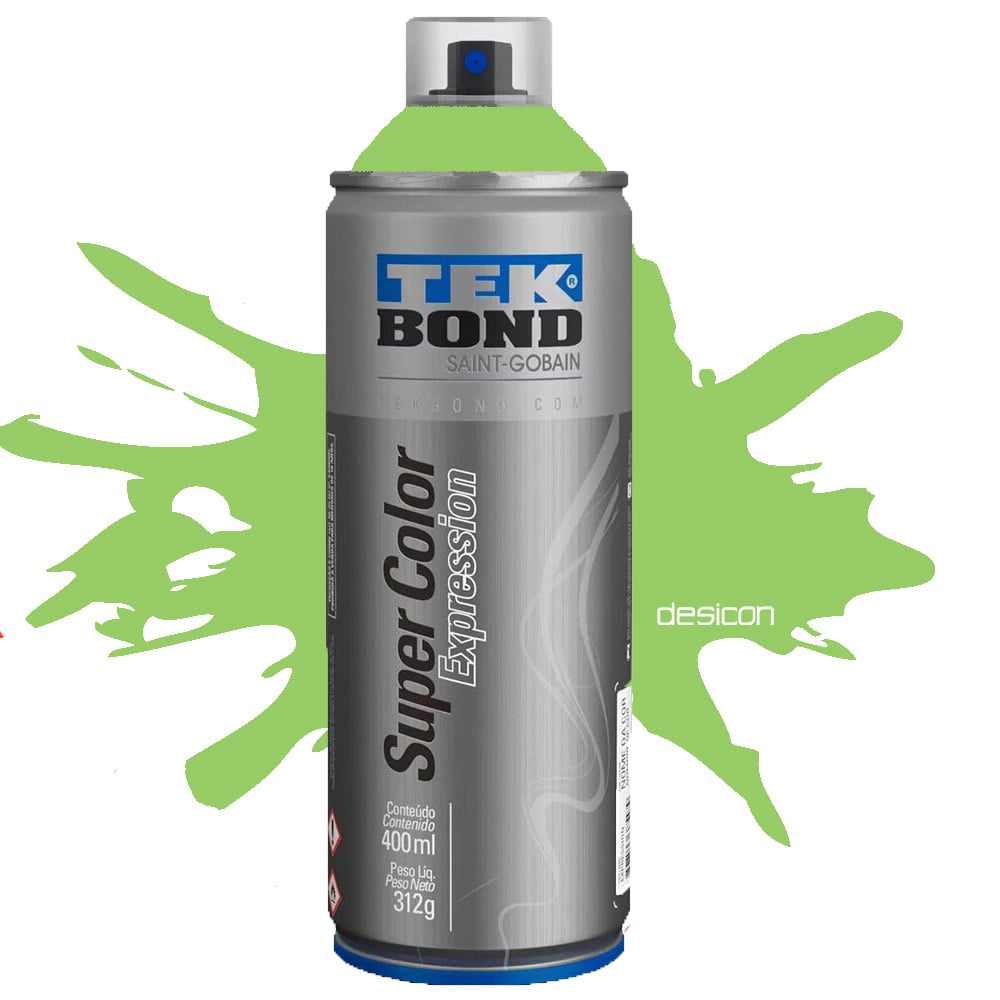Tinta Spray Maçã Verde 565 Expression 400ML 312G Tekbond | Shopee Brasil