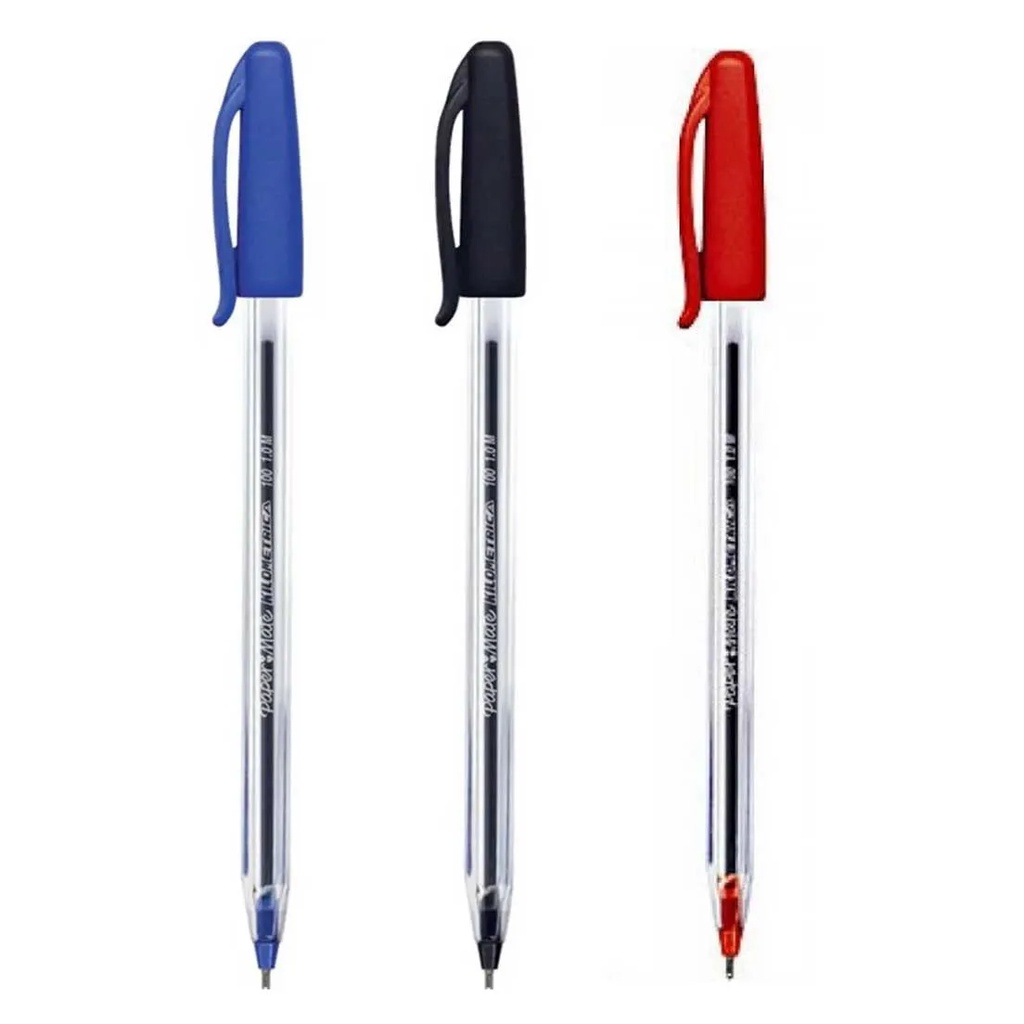 Caneta Esferográfica Kilometrica Paper Mate Inkjoy 100 1.0mm | Shopee ...
