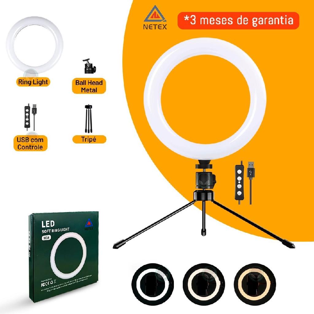 Ring Light Led Mesa Iluminador Pequena Tripé 6 Polegada 16cm | Shopee ...