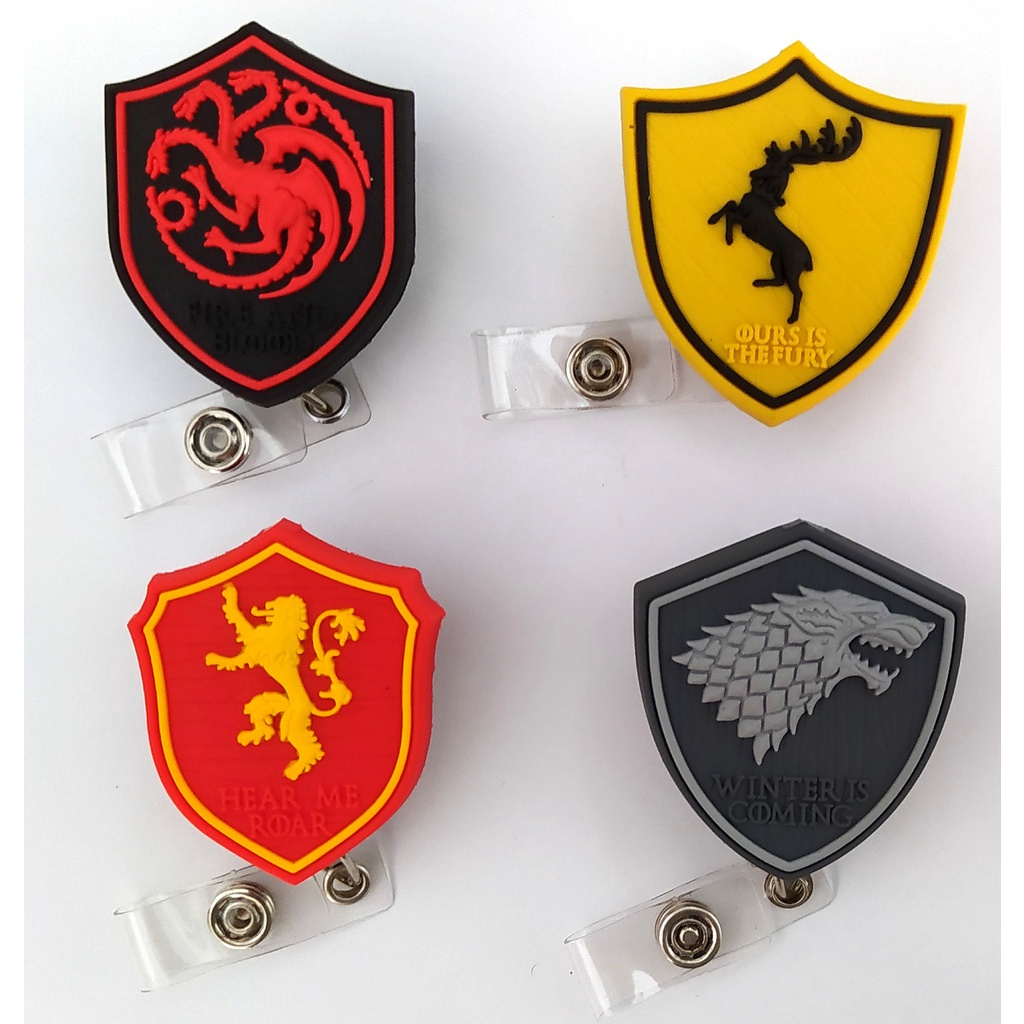 Porta Crachá Retrátil Personalizado Game 0f Thrones | Shopee Brasil
