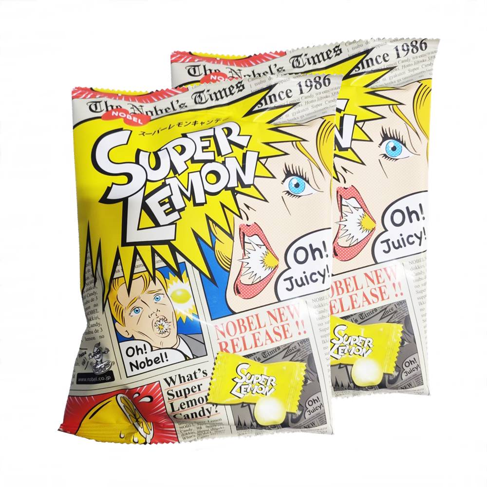 Bala Japonesa Super Lemon Candy 83g Nobel ( Kit com 2) | Shopee Brasil