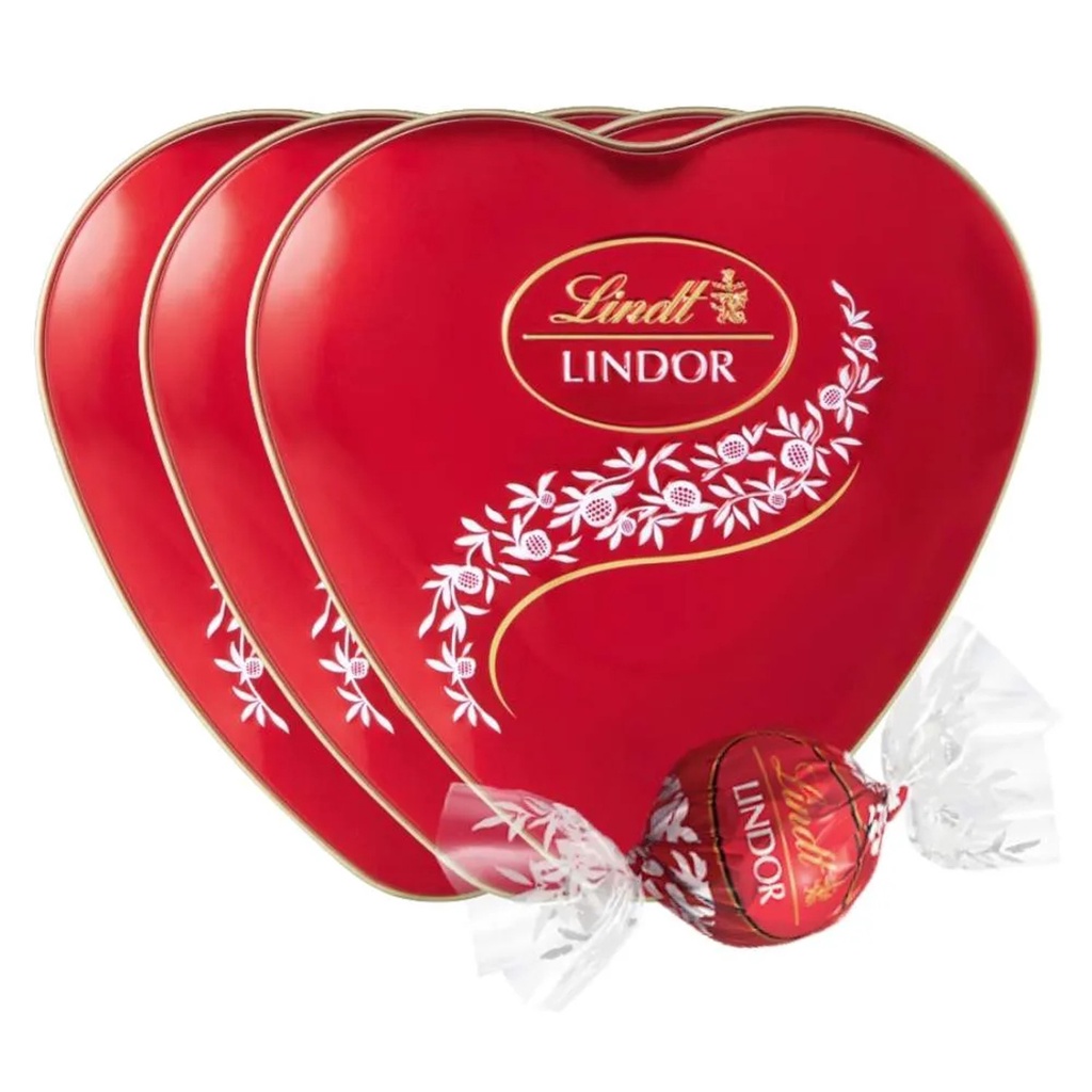 Chocolate Lindor ao Leite Heart Lindt 50g (3 unidades) | Shopee Brasil