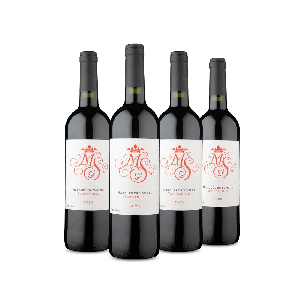 Kit 4 Vinho Tinto Marqués de Somera Tempranillo 750ml | Shopee Brasil