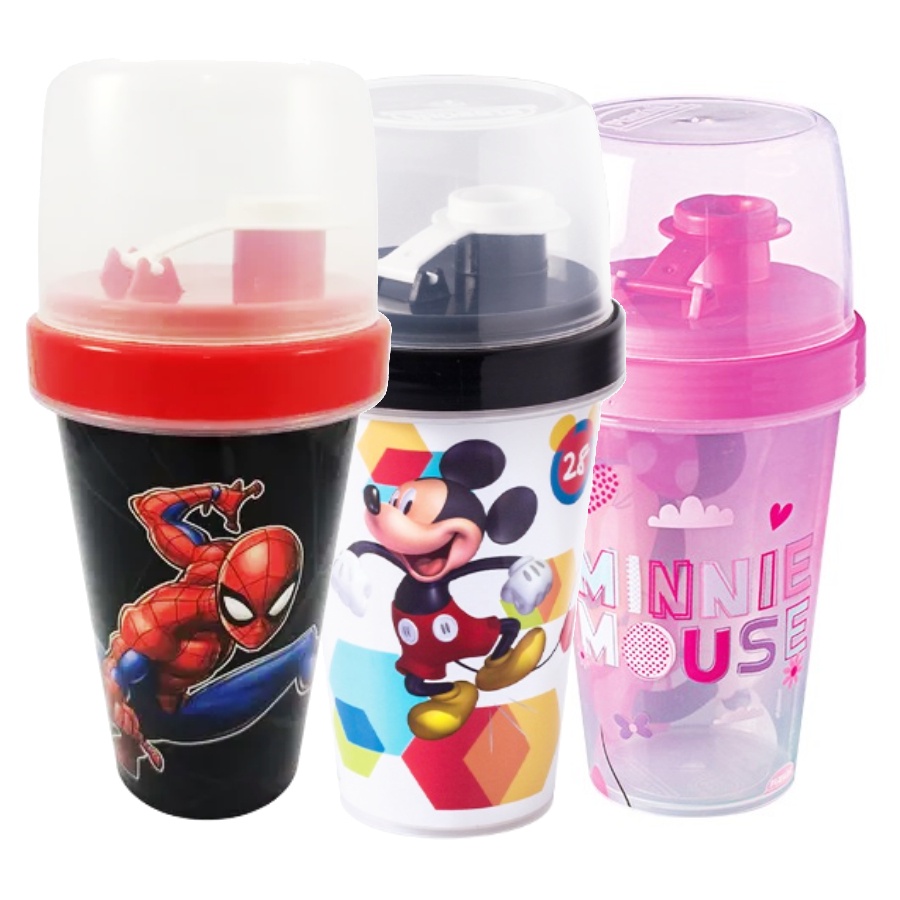 Mini Shakeira Infantil 320ml, Homem Aranha, Mickey e Minnie | Shopee Brasil