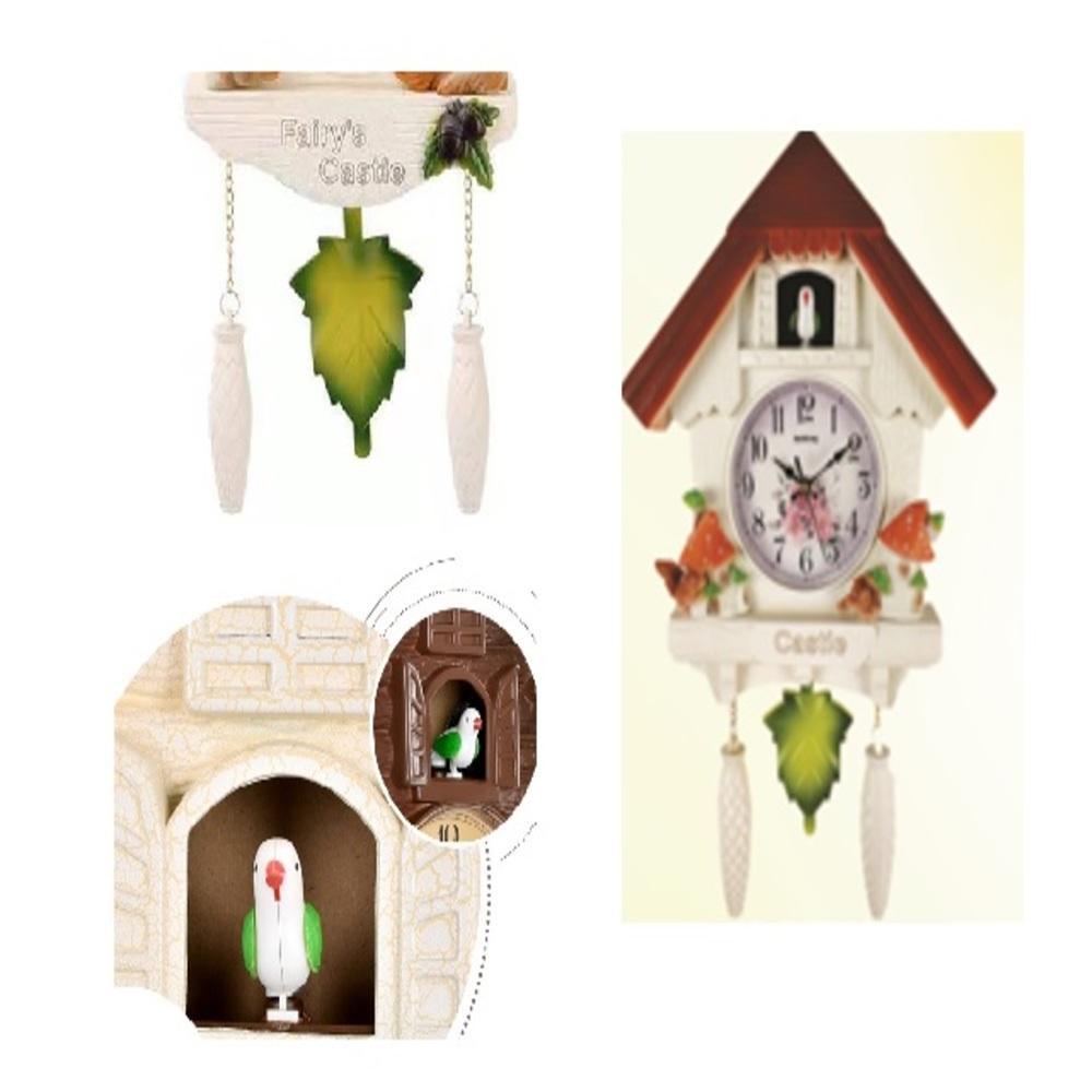 RELOGIO PENDULO CUCO MUSICAL ESTILO VINTAGE MADEIRA DECORATIVO DE ...