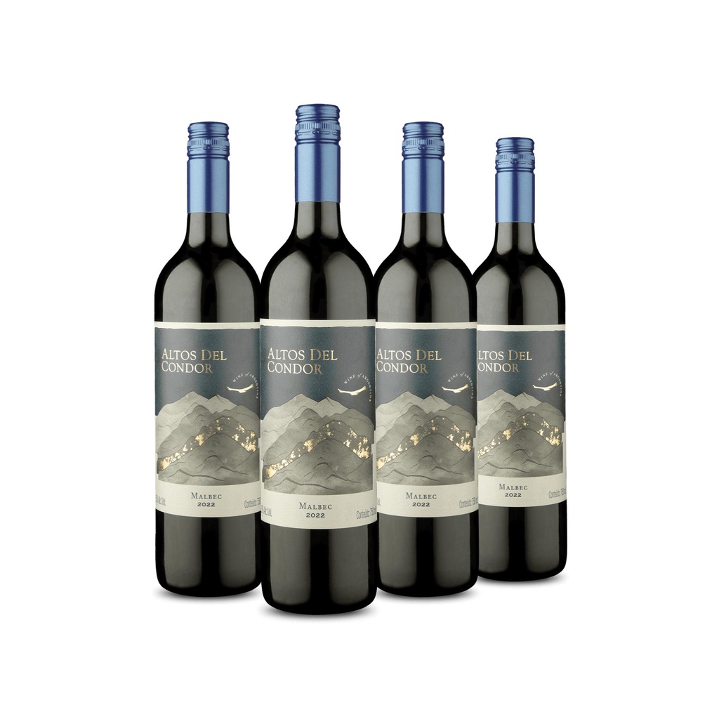 Kit Altos Del Condor Malbec 2022 4 Garrafas | Shopee Brasil
