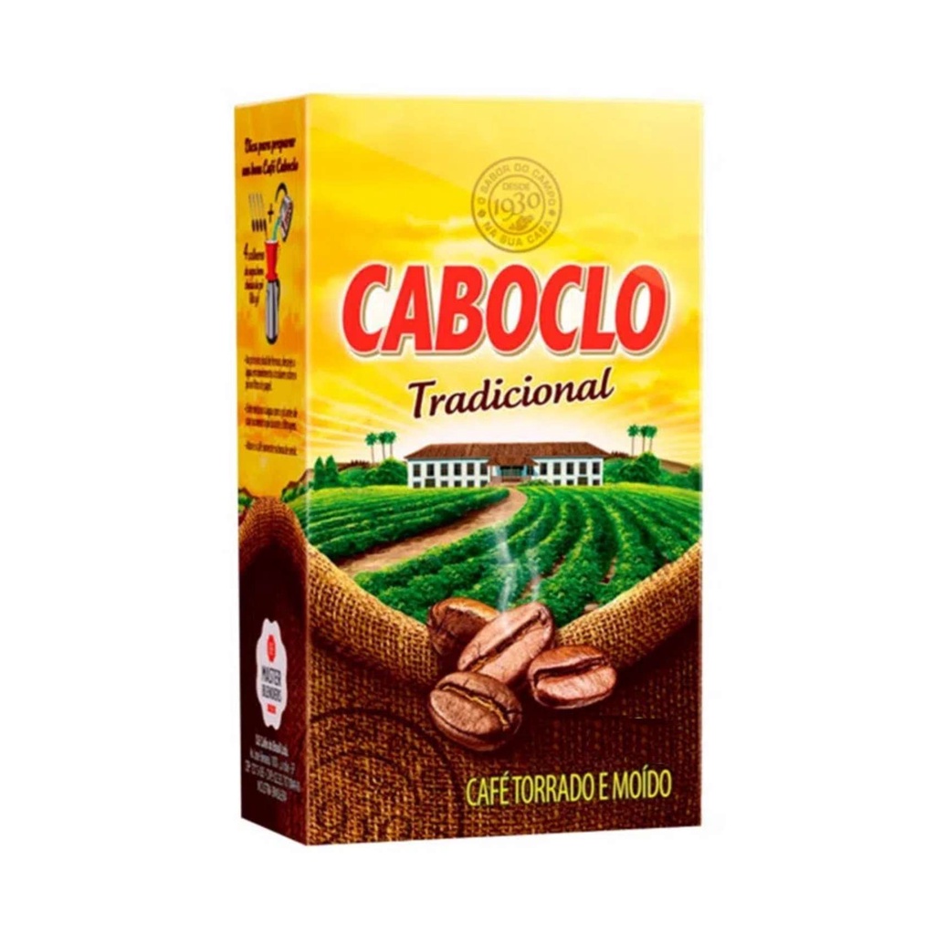Café Caboclo Tradicional Torrado Moído em Pó Vácuo 250g | Shopee Brasil